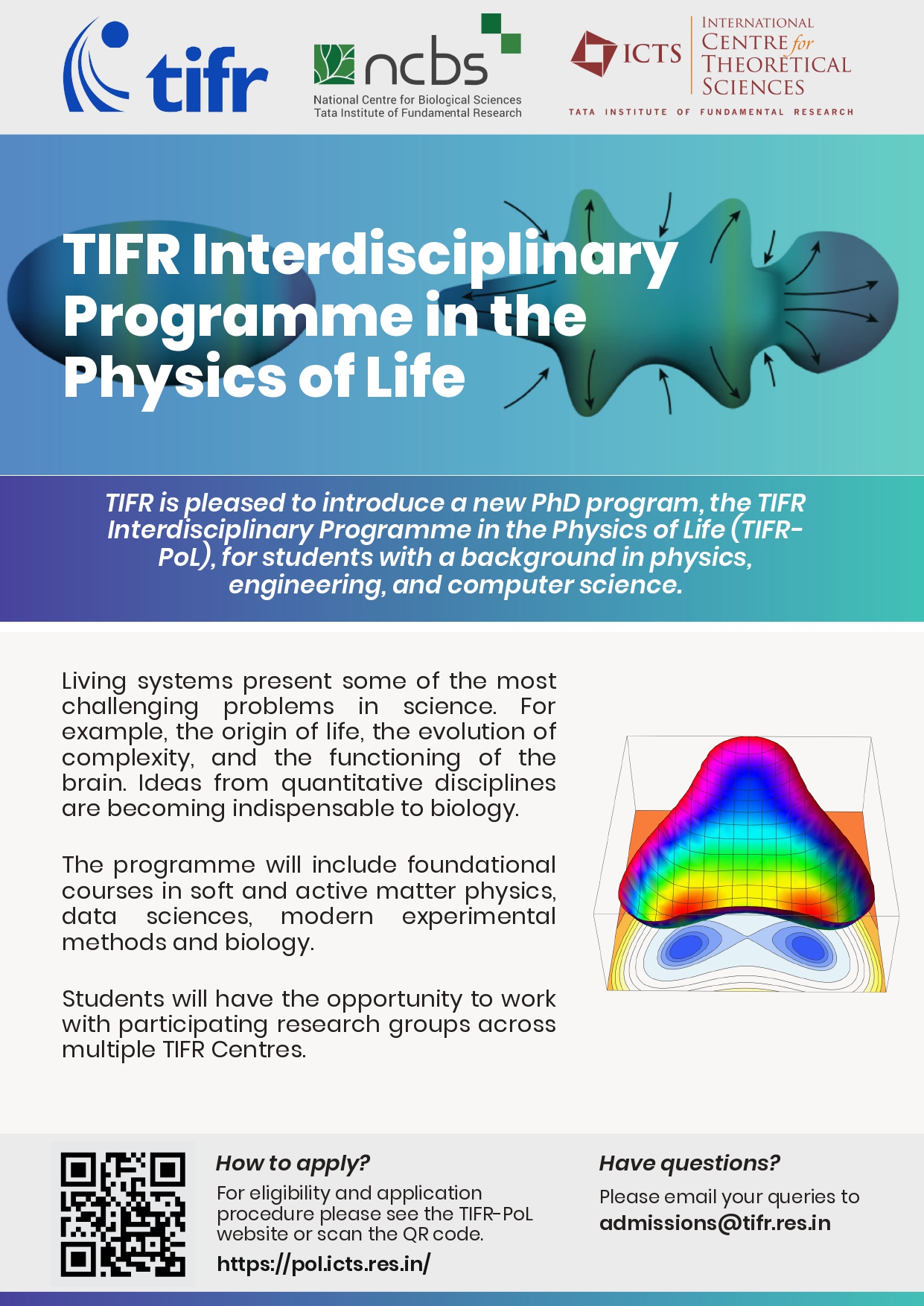 Graduate Studies in Physical Biology at ICTS-TIFR, Bengaluru | ICTS